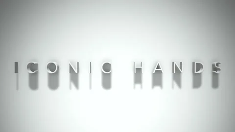 iconic hands 3D title animation white te... | Stock Video | Pond5
