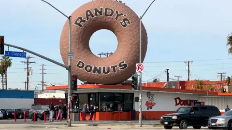 Iconic Landmark Randy's Donuts In Los An... | Stock Video | Pond5