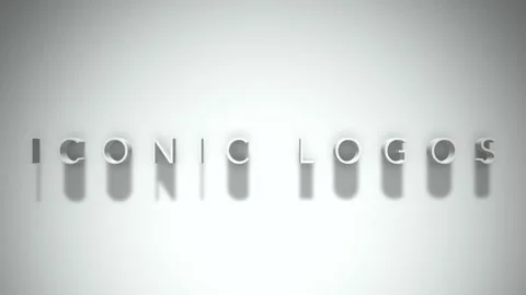 iconic logos 3D title animation white te... | Stock Video | Pond5