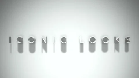 iconic looks 3D title animation white te... | Stock Video | Pond5