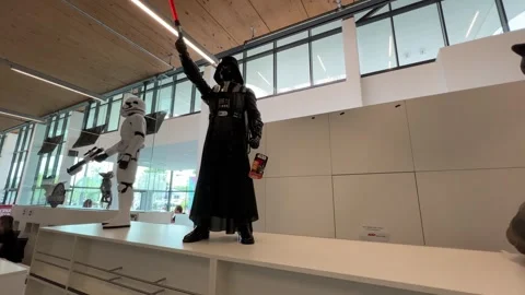 iconic science fiction figures at comic ... | Stock Video | Pond5