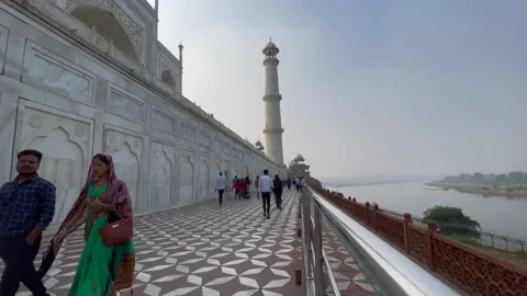 Iconic Taj Mahal of India back view, Taj... | Stock Video | Pond5