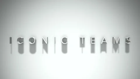 iconic teams 3D title animation white te... | Stock Video | Pond5