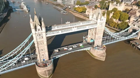 Iconic Tower Bridge connecting London wi... | Stock Video | Pond5