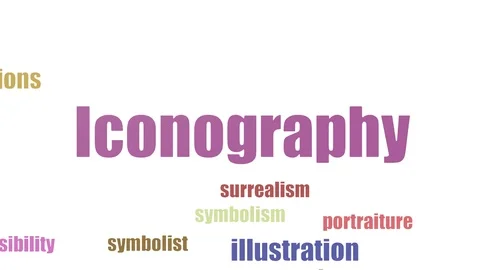 Iconography Word Cloud Animated Isolated... | Stock Video | Pond5