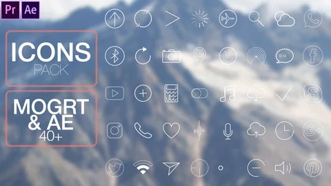Icons ~ After Effects Project ~ AE #95647214 | Pond5