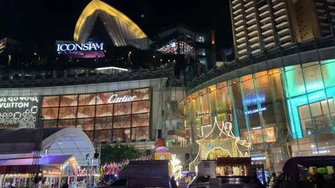 iconsiam mall Thailand landmark modern e... | Stock Video | Pond5