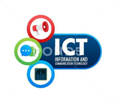 Ict, great design for any purposes. Vector background. Digital security ...