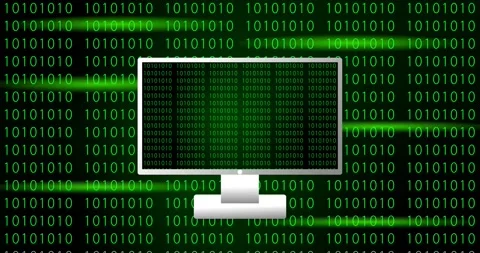 ICT technology background of binary numb... | Stock Video | Pond5