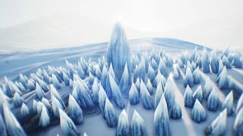 Icy Background Animation.Ice Queen Fairy... | Stock Video | Pond5