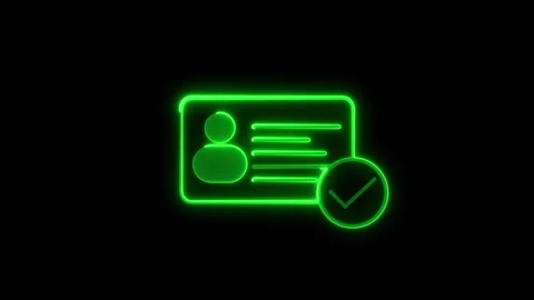 ID Card icon animated. Driver's license ... | Stock Video | Pond5