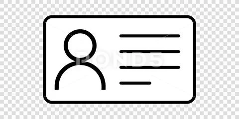 ID Card icon. Driver's license Identification card symbol. Modern ...