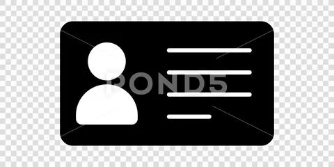 ID Card icon. Driver's license Identification card symbol. Modern ...