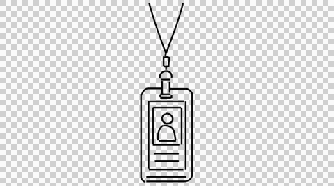 Id Card line drawing color illustration ... | Stock Video | Pond5