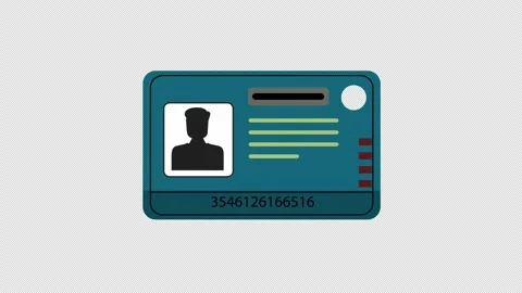 id Card with person avatar icon loop ani... | Stock Video | Pond5