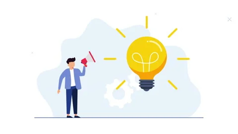 idea animated concept.young man with meg... | Stock Video | Pond5