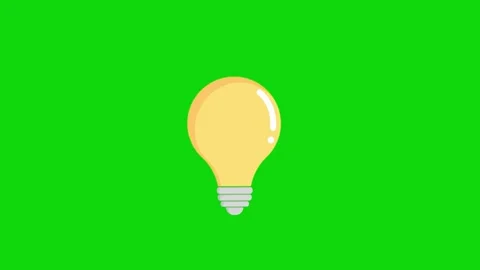 Light Bulb Idea Green Screen Stock Video Footage | Royalty Free Light ...