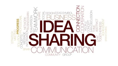 Idea sharing animated word cloud, text d... | Stock Video | Pond5