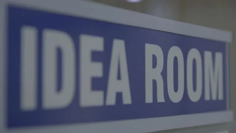 Idea sign board in office | Stock Video | Pond5