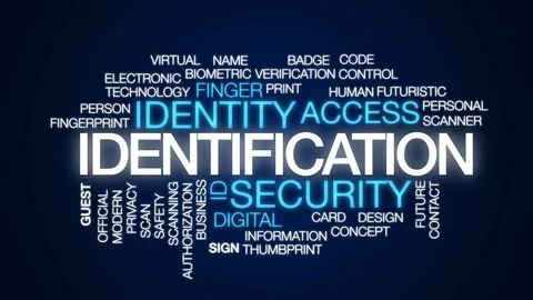 Identification animated word cloud, text... | Stock Video | Pond5