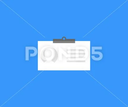 Identification card, editable stroke vector design and illustration ...