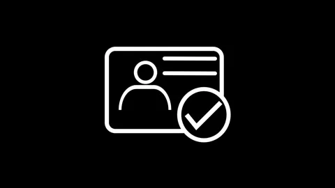 identification icon animated, id card co... | Stock Video | Pond5