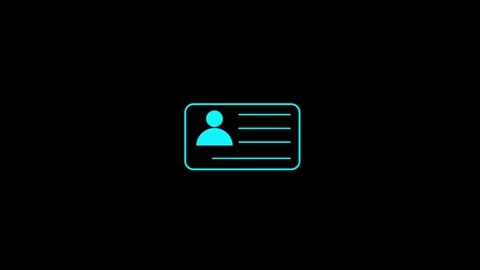 Identity Icon Animation. ID Card icon. I... | Stock Video | Pond5