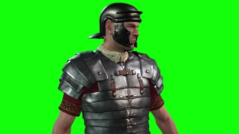Idle animation of roman soldier in gree ... | Stock Video | Pond5