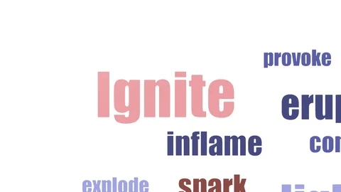 Ignite Word Cloud Animated Isolated On W... | Stock Video | Pond5