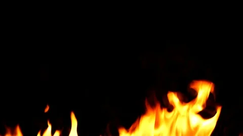 Igniting fire isolated on black backgrou... | Stock Video | Pond5