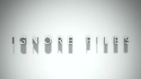 ignore files 3D title animation white te... | Stock Video | Pond5