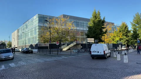 IJBA journalism school building in Borde... | Stock Video | Pond5