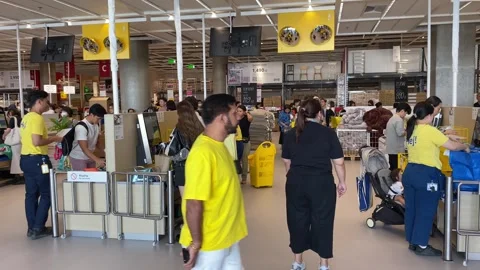 IKEA Sukhumvit check out cashier, custom... | Stock Video | Pond5