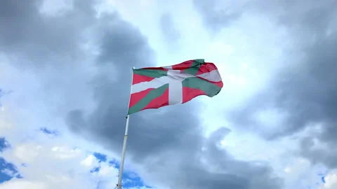 ikurrina flag, a Basque symbol and the o... | Stock Video | Pond5