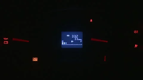 Illuminated dashboard speedometer and rp... | Stock Video | Pond5