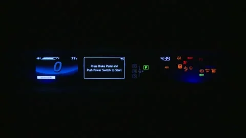 Illuminated dashboard speedometer and rp... | Stock Video | Pond5