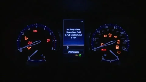 Illuminated dashboard speedometer and rp... | Stock Video | Pond5