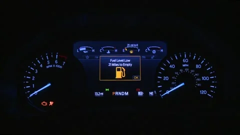 Illuminated dashboard speedometer and rp... | Stock Video | Pond5