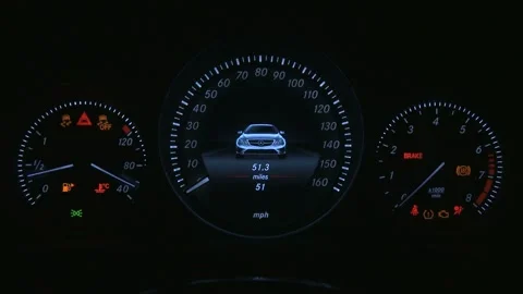 Mercedes Speedometer Stock Footage ~ Royalty Free Stock Videos | Pond5