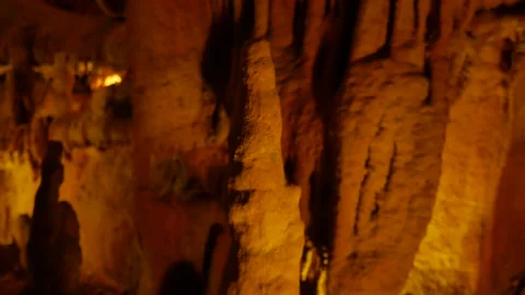 Illuminated lit lights limestone show ca... | Stock Video | Pond5