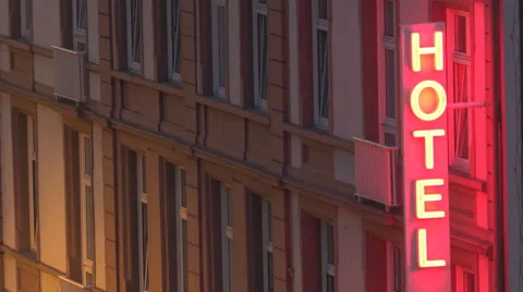 Hotel Sign Night Stock Video Footage | Royalty Free Hotel Sign Night ...