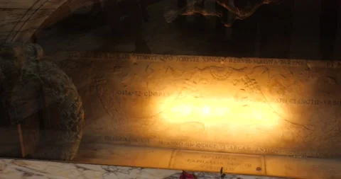 Illuminated Tomb Of Painter Raphael Insi... | Stock Video | Pond5