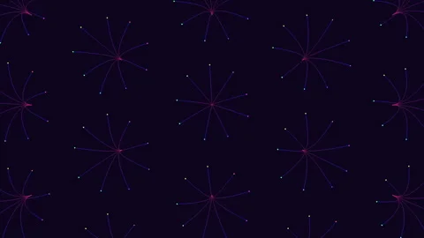 Illusion neon circles pattern in rows wi... | Stock Video | Pond5