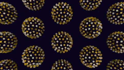 Illusion neon spheres pattern in rows wi... | Stock Video | Pond5