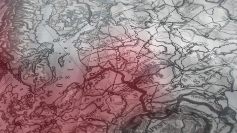 Illustration on map, Nazi Germany attack... | Stock Video | Pond5