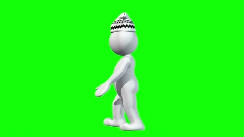 Illustration of puppet walking with cap ... | Stock Video | Pond5