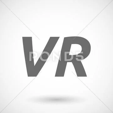 Illustration of the virtual reality acronym VR ~ Clip Art #64580703