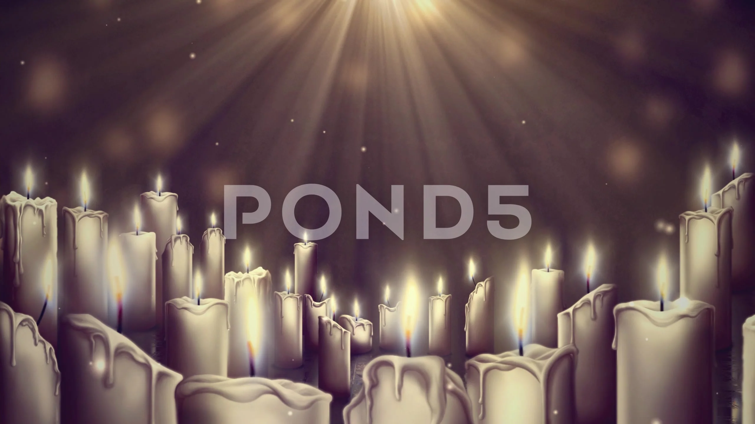 Animated Burning Candle Wallpaper