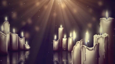 Ilustrated animated flaming candles loop... | Stock Video | Pond5