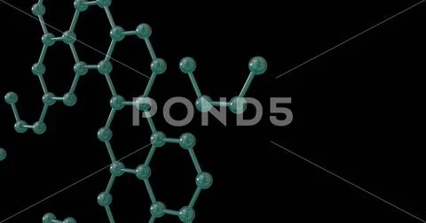 Image of 3d micro of network of molecules on black background ~ Hi Res ...